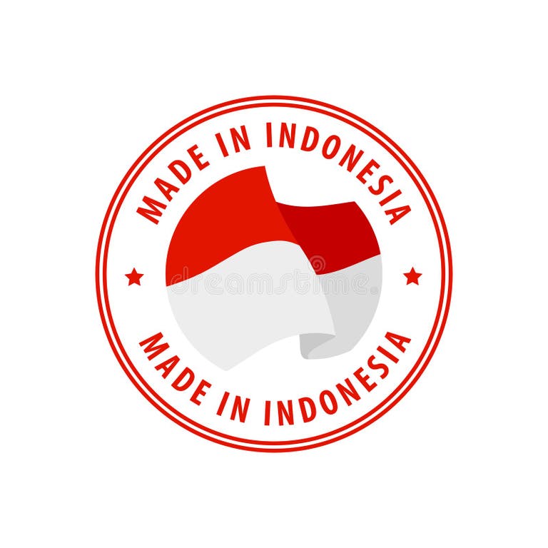 Made in Indonesia Stamp, Sticker. Vector Illustration Stock ...