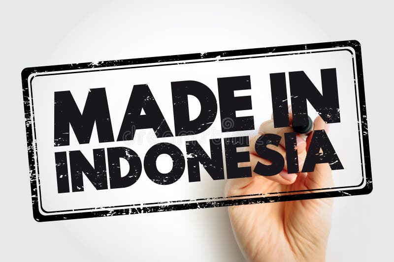 Made in Indonesia Text Emblem Stamp, Concept Background Stock Photo ...
