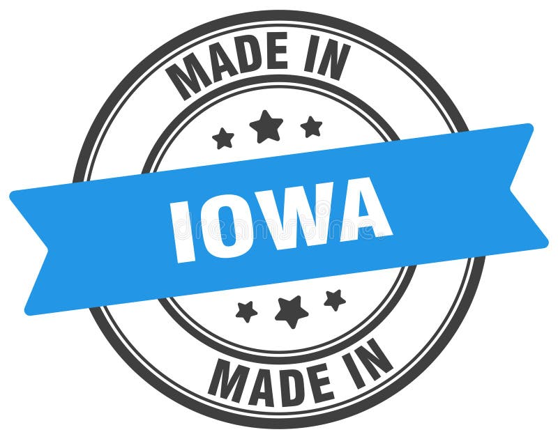 Made in Iowa Round Sign. Made in Iowa Stamp Stock Vector - Illustration ...