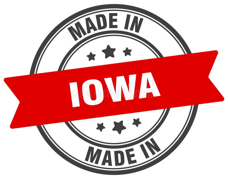Made in Iowa Round Sign. Made in Iowa Stamp Stock Vector - Illustration ...