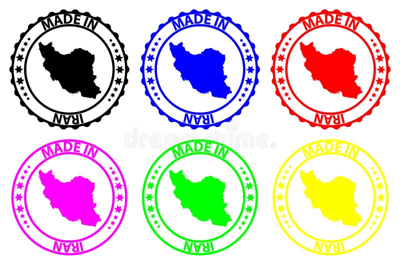 Made in Iran Stamp Logo Icon Symbol Design. Seal Badge Vector National ...