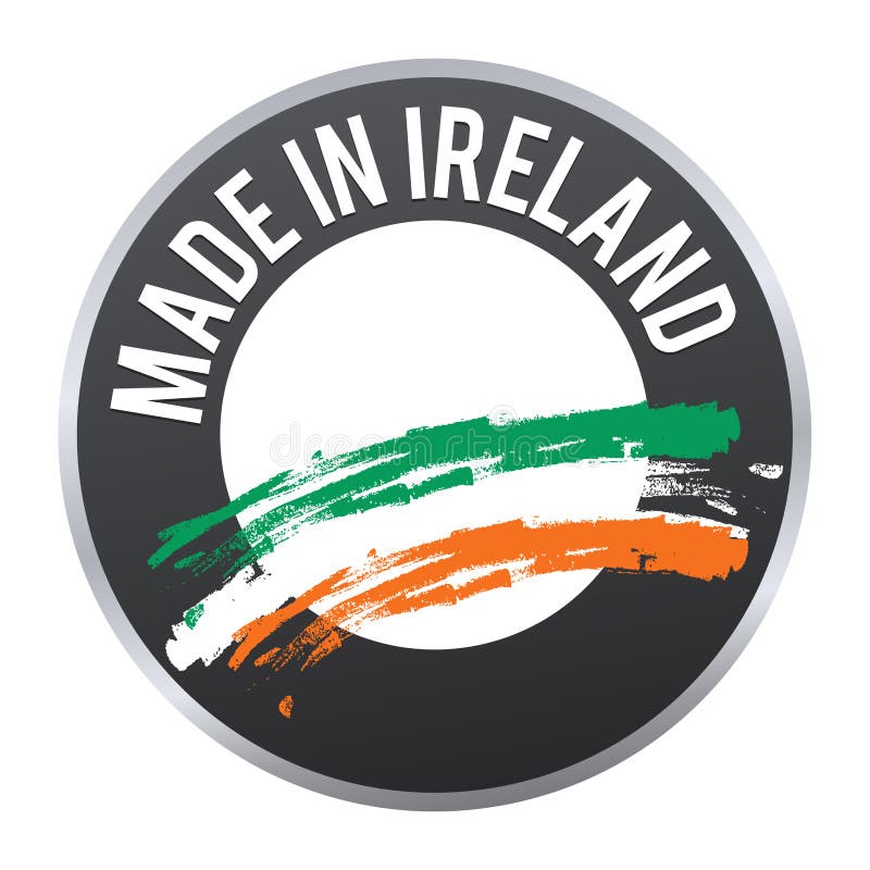 Made in Ireland Label Badge Logo Certified Stock Illustration ...