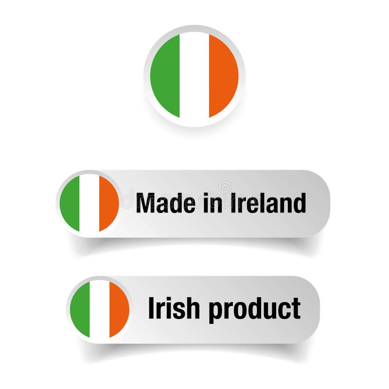 Made in Ireland label set stock vector. Illustration of irish - 131346522