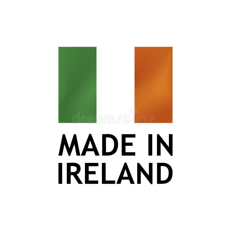 Made in Ireland Label, Vector Tag Template Stock Vector - Illustration ...