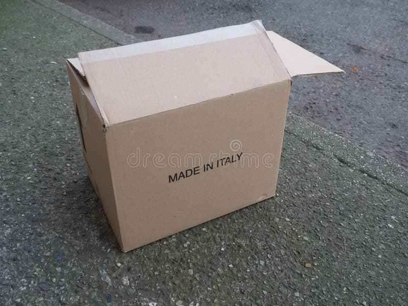 Made in italy box stock photo. Image of italia, product - 313939524