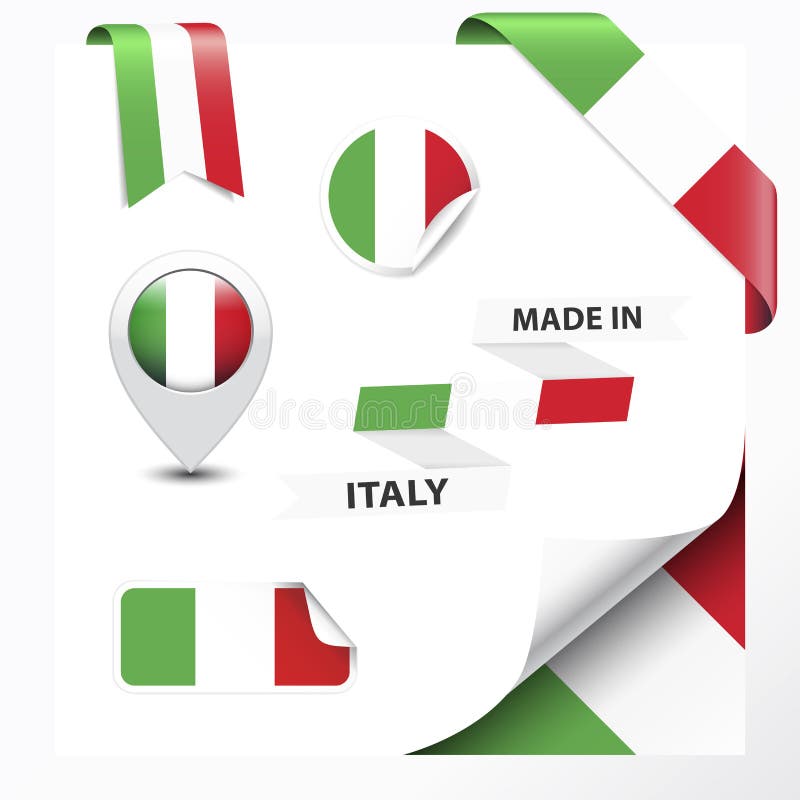 Made in Italy Collection stock vector. Illustration of italian - 37996435