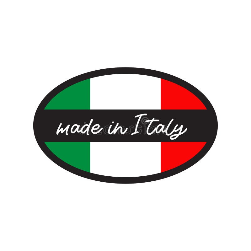 Made in Italy Emblem Label Product Logo Symbol Design Stock Vector ...