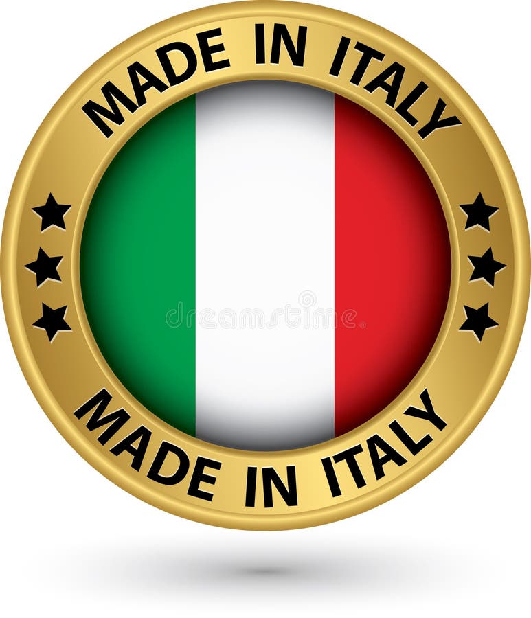Made in Italy Label Set with Italian Flag, Vector Stock Vector ...