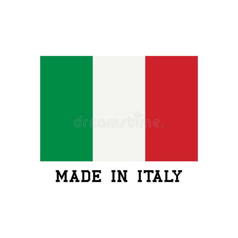 Made in Italy Icon with Italian Flag Stock Vector - Illustration of ...