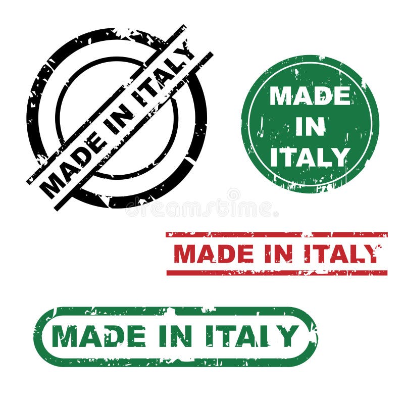 Made in Italy stamp set stock vector. Illustration of group - 13549831