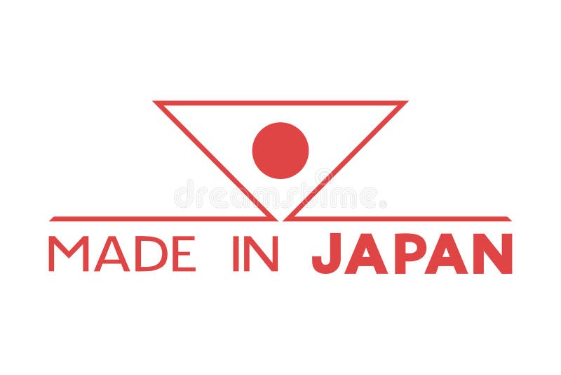 Made in Japan message stock vector. Illustration of button - 358594660