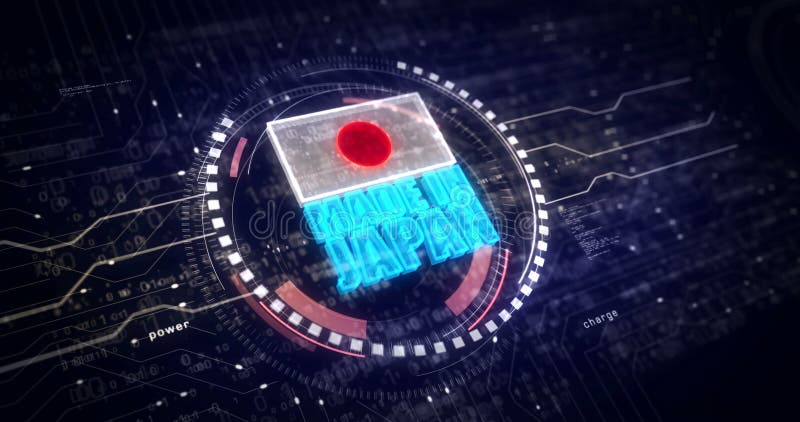 Made in Japan Symbol Digital Concept Stock Footage - Video of export ...