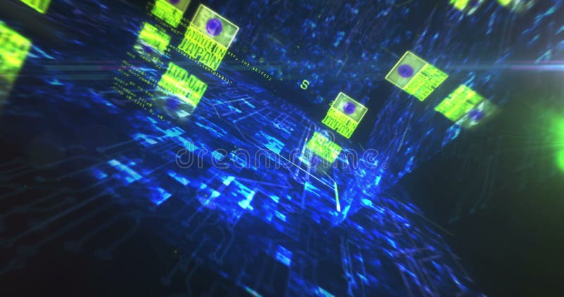 Made in Japan Symbols Loop Cyber Concept Stock Video - Video of export ...