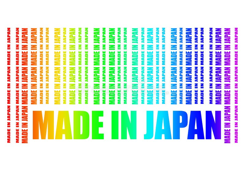 Made in Japan Text and Bar Code from Same Words Stock Illustration ...
