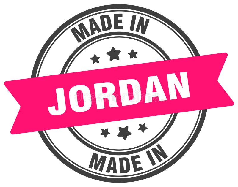 Made in Jordan Round Sign. Made in Jordan Stamp Stock Vector ...