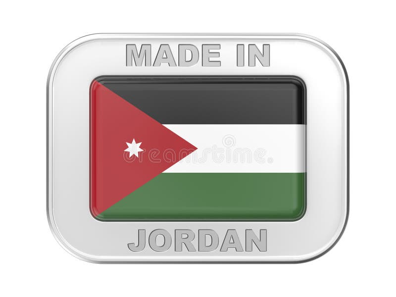 Made in Jordan stock illustration. Illustration of sign - 369136545