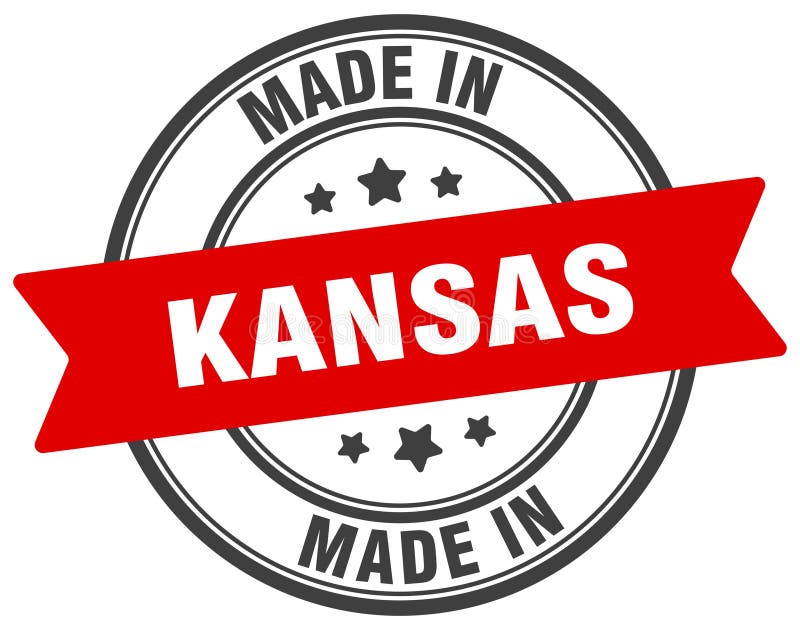 Made in Kansas Round Sign. Made in Kansas Stamp Stock Vector ...