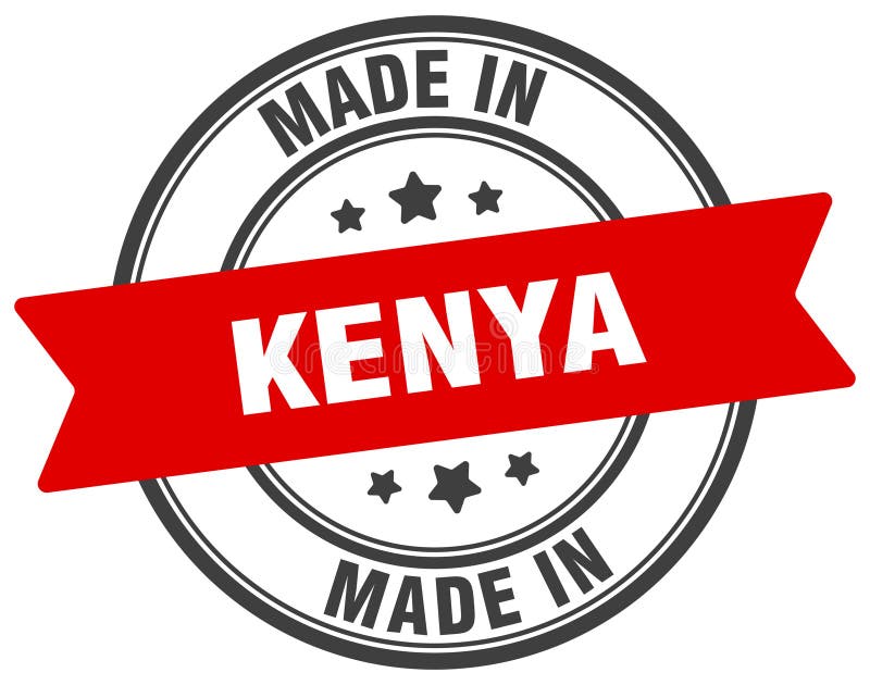 Made in Kenya Round Sign. Made in Kenya Stamp Stock Vector ...
