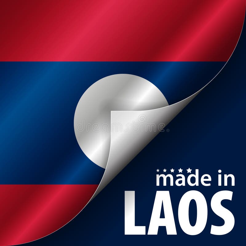 Made in Laos Graphic and Label Stock Vector - Illustration of cloud ...