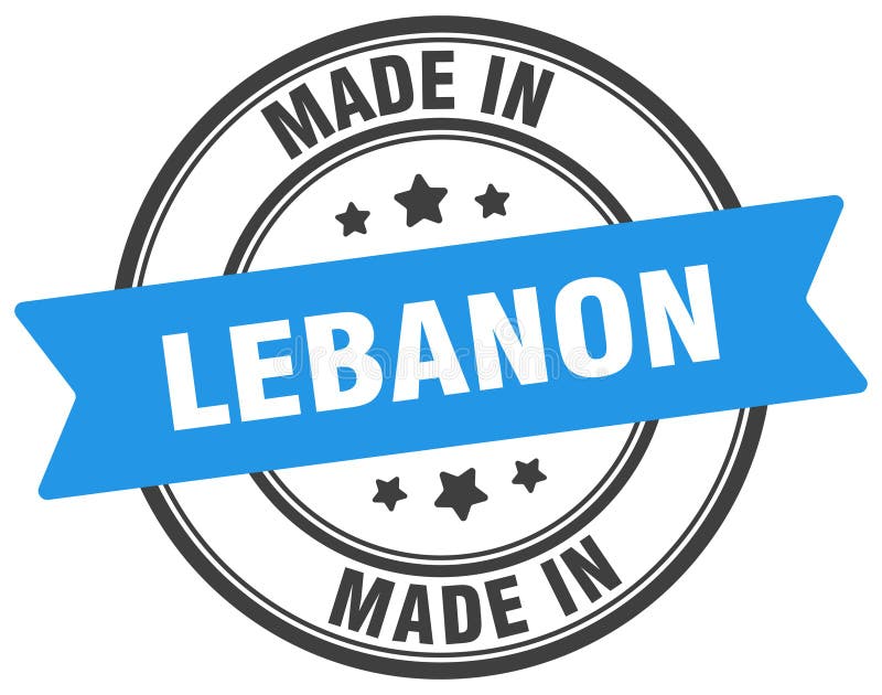 Made in Lebanon Round Sign. Made in Lebanon Stamp Stock Vector ...