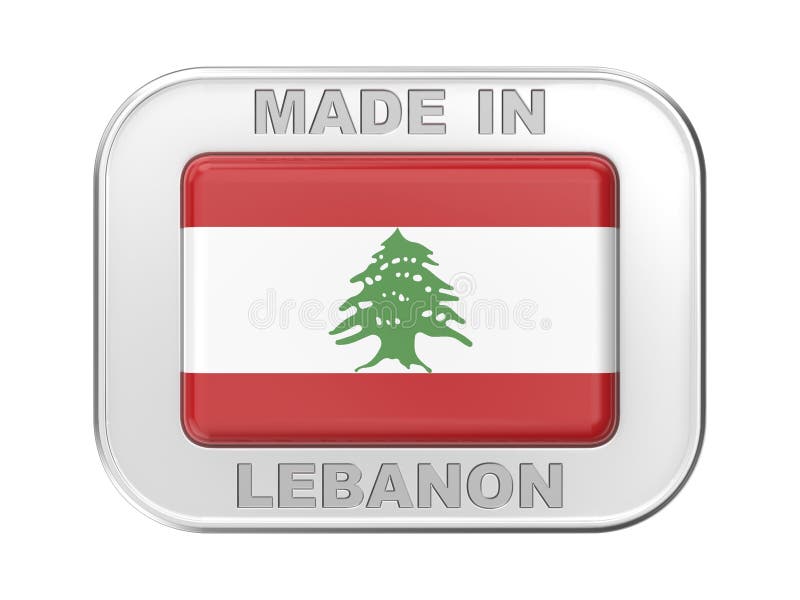 Made in Lebanon stock illustration. Illustration of design - 369629404