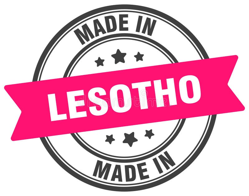 Made in Lesotho Round Sign. Made in Lesotho Stamp Stock Vector ...