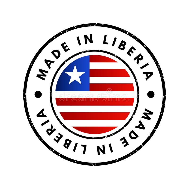 Made in Liberia Text Emblem Stamp, Concept Background Stock ...