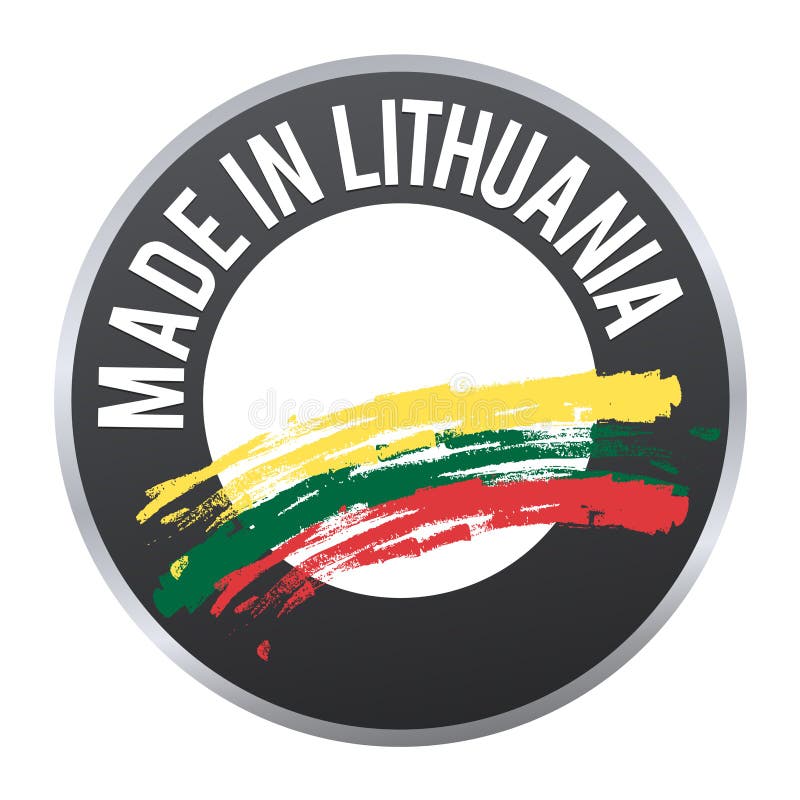 Made in Lithuania Label Badge Logo Certified Stock Illustration ...