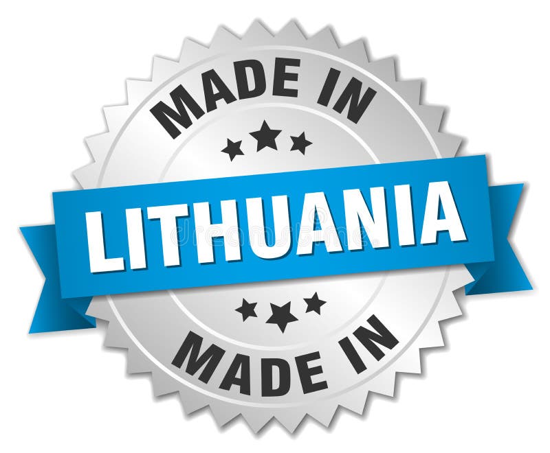 Made in Lithuania badge stock vector. Illustration of seal - 121622947
