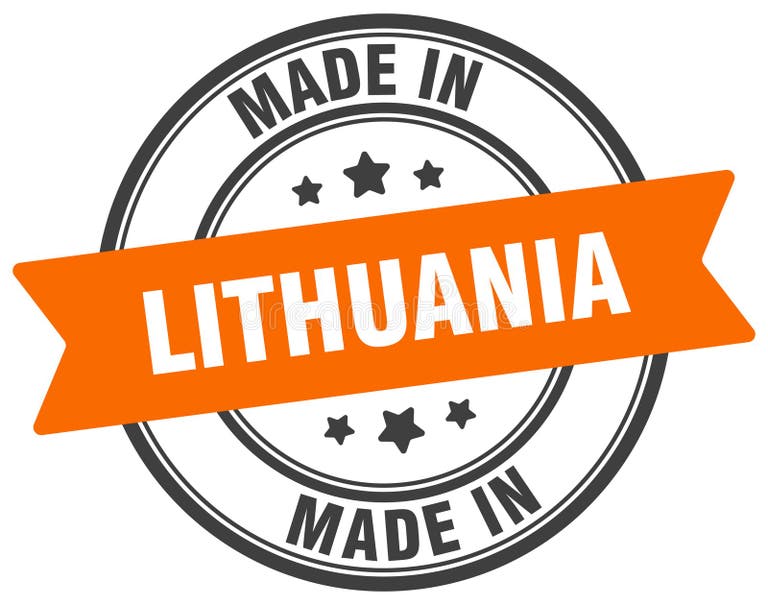 Made in Lithuania Round Sign. Made in Lithuania Stamp Stock Vector ...