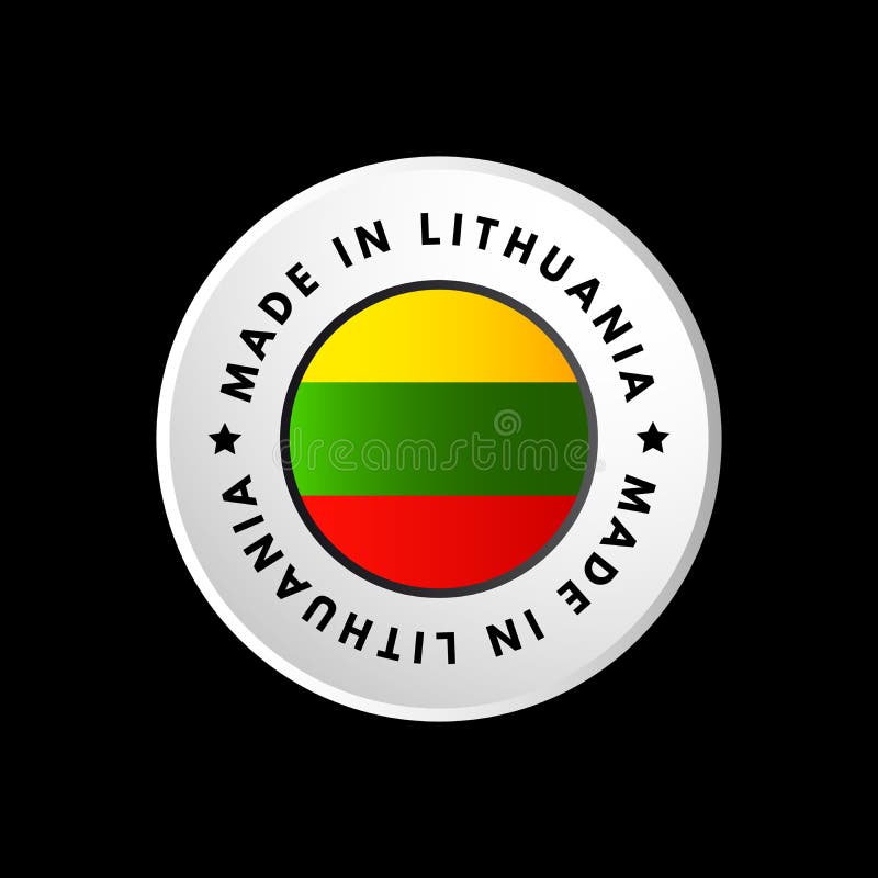 Made in Lithuania Text Emblem Badge, Concept Background Stock ...