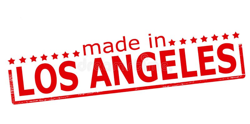 Made in Los Angeles stock illustration. Illustration of sign - 92048873