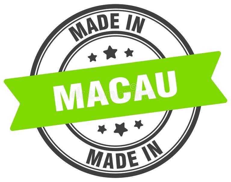 Made in Macau Round Sign. Made in Macau Stamp Stock Vector ...
