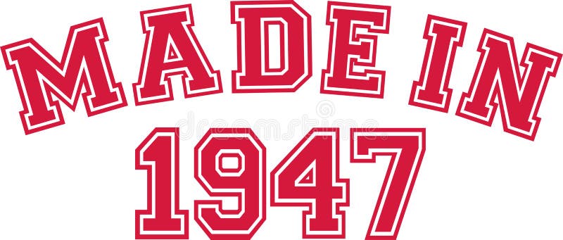 1947 Year college font stock vector. Illustration of digit - 107160177