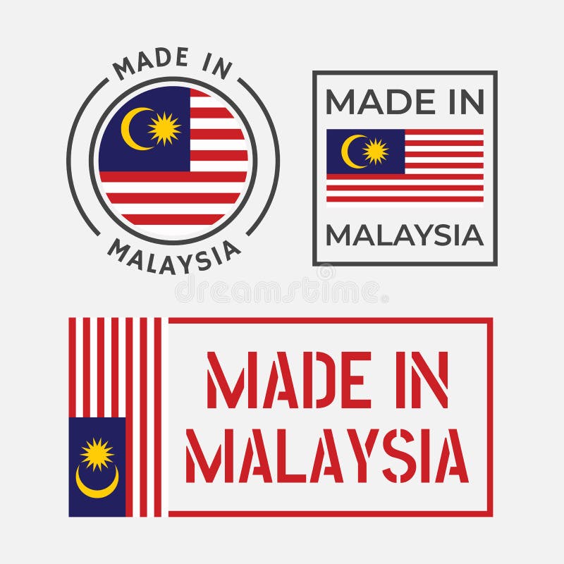 Made in Malaysia Icon Set, Product Labels of Malaysia Stock ...