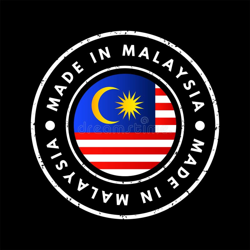 Made in Malaysia Text Emblem Stamp, Concept Background Stock ...