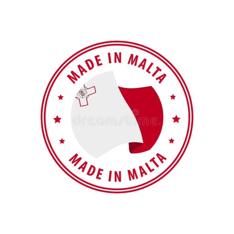 Made in Malta Stamp, Sticker. Vector Illustration Stock Illustration ...