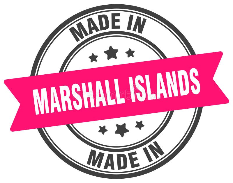 Made in Marshall Islands Round Sign. Made in Marshall Islands Stamp ...
