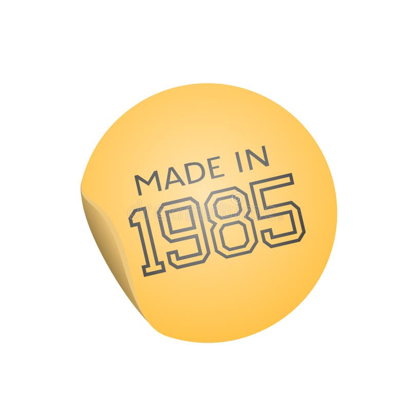 Made in 1985 message stock vector. Illustration of symbol - 290276201