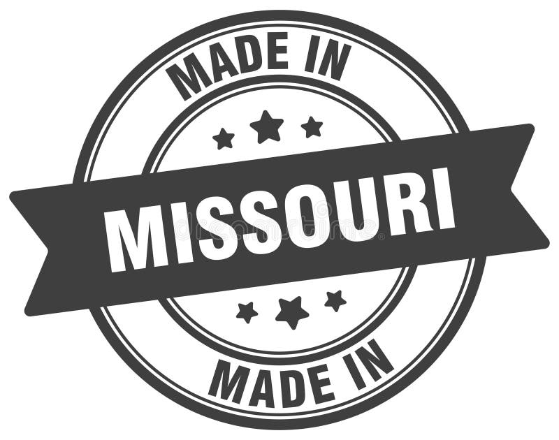 Made in Missouri Round Sign. Made in Missouri Stamp Stock Vector ...