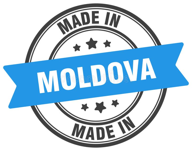 Made in Moldova Round Sign. Made in Moldova Stamp Stock Vector ...