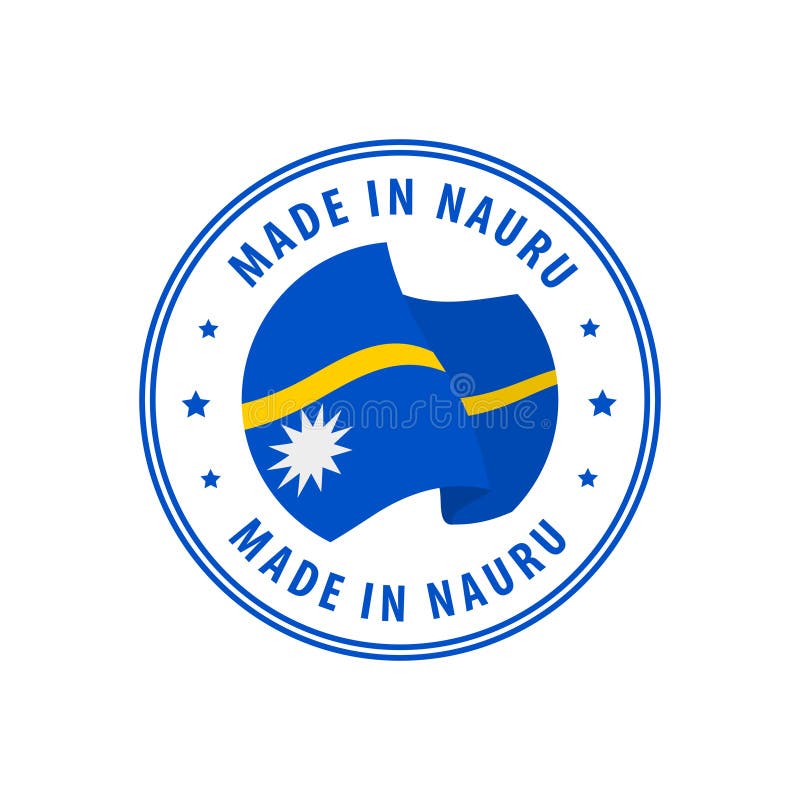 Made in Nauru Stamp, Sticker. Vector Illustration Stock Illustration ...
