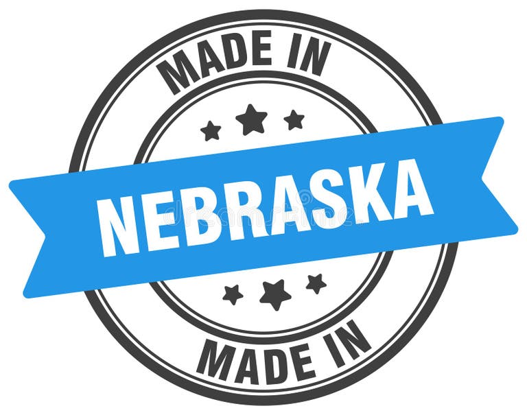 Made in Nebraska Round Sign. Made in Nebraska Stamp Stock Vector ...