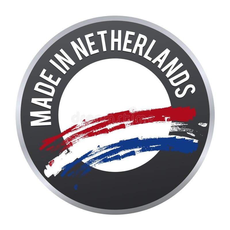 Made in Netherlands Badges with Netherland Flag. Stock Vector ...