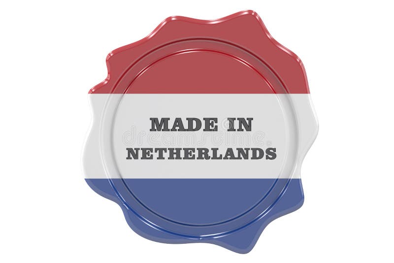 Made in Netherlands Seal, Stamp. 3D Rendering Stock Illustration ...