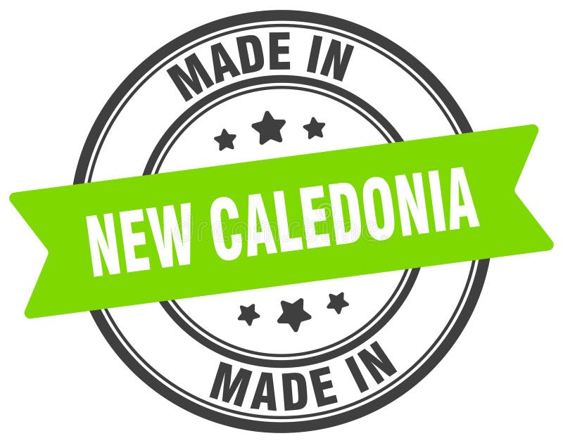 Made in New Caledonia Round Sign. Made in New Caledonia Stamp Stock ...