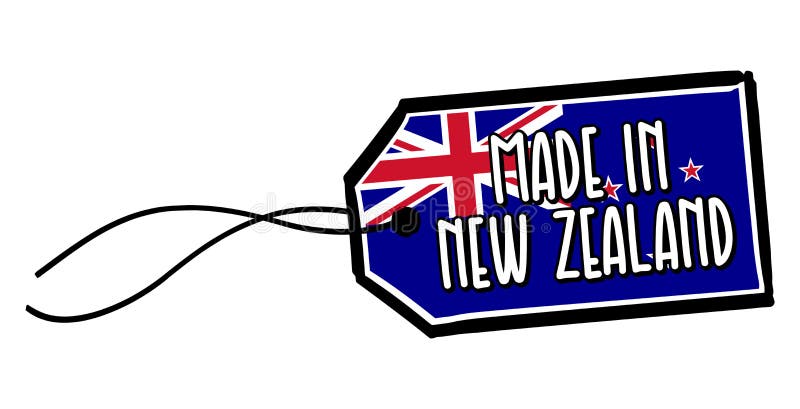 Made in New Zealand Label. stock vector. Illustration of label - 98306269
