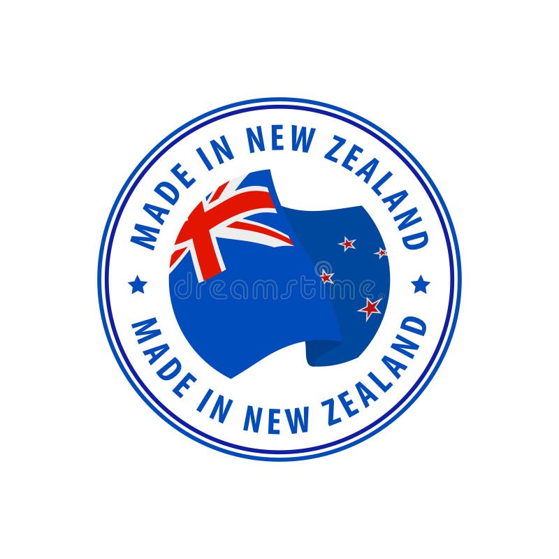 Made in New Zealand Stamp, Sticker. Vector Illustration Stock ...