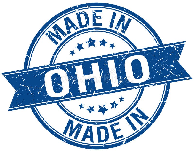 Made in Ohio Blue Round Stamp Stock Vector - Illustration of template ...