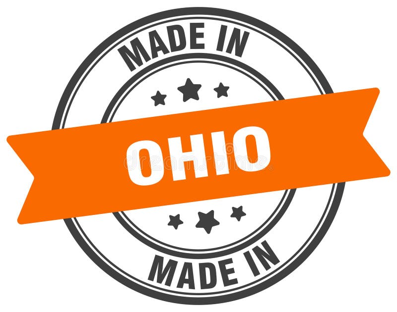 Made in Ohio Round Sign. Made in Ohio Stamp Stock Vector - Illustration ...